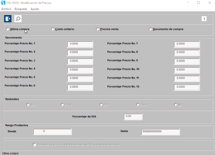 Administración de precios – Decremento porcentual - Portal de Clientes ...